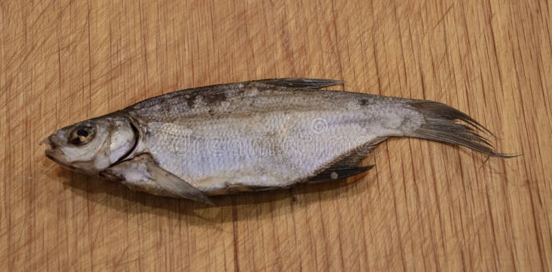 Dried Bream Fish Lying on the Table Stock Image - Image of knife ...