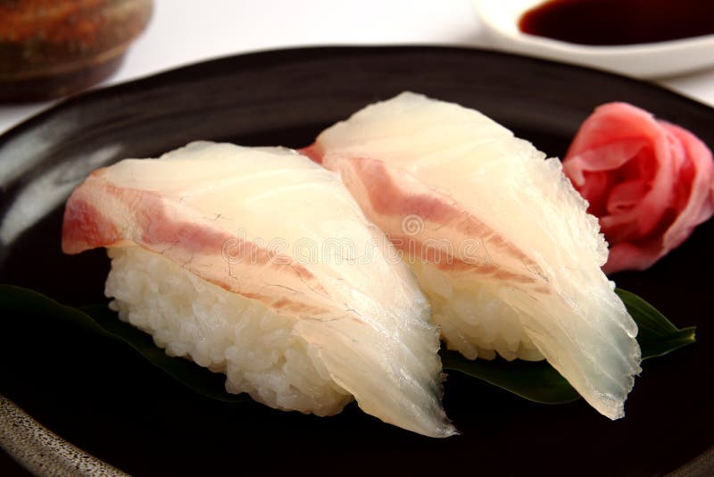 Bream sushi stock image. Image of fresh, dinner, gourmet - 48858049