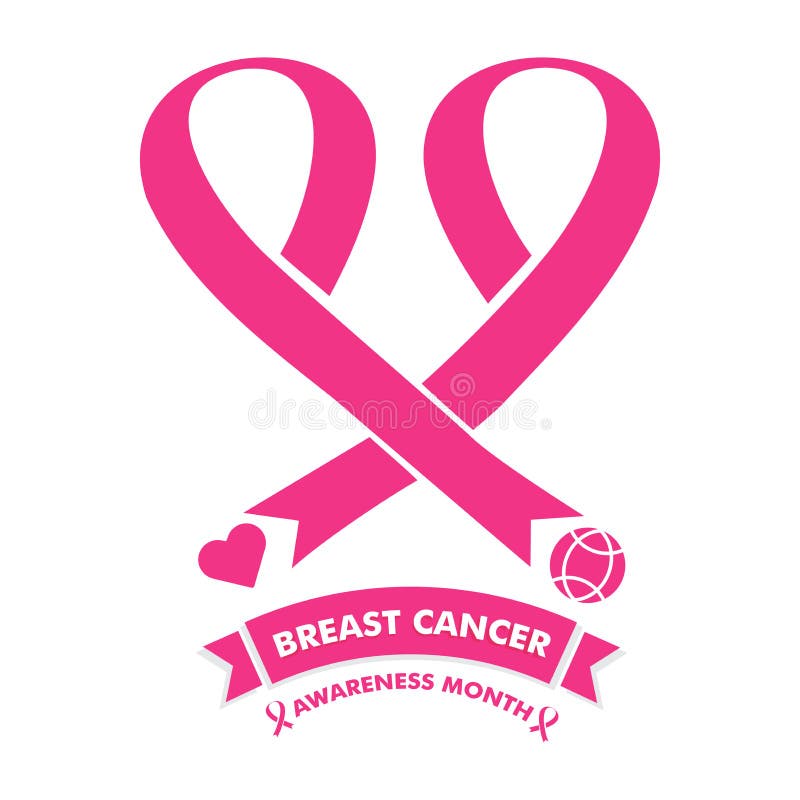 Breast Cancer Awareness Month Design Breast Cancer Pink Ribbon Stock