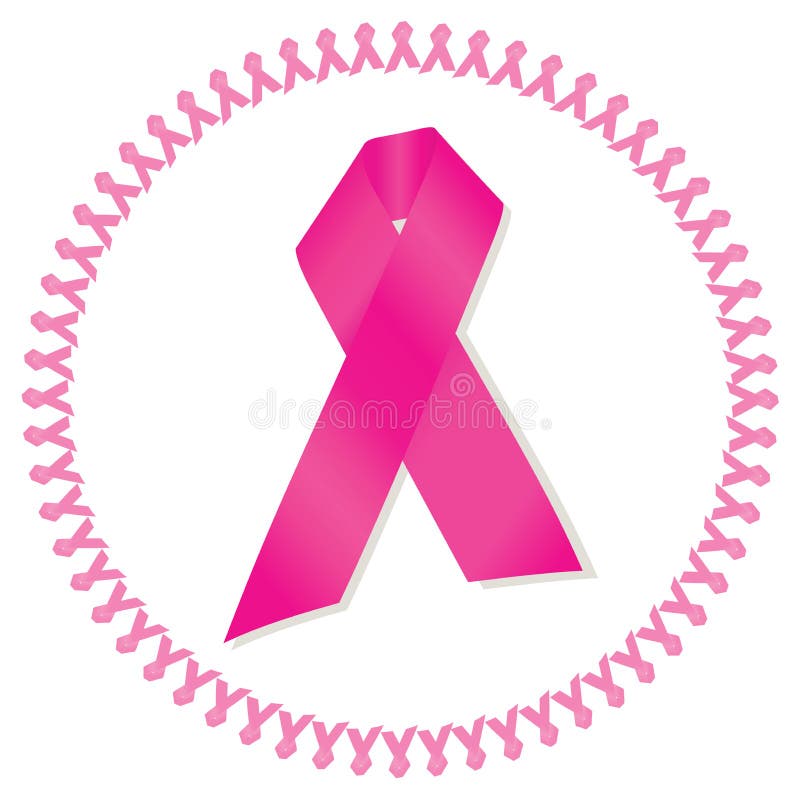 Pink Breast Cancer Awareness Ribbon Stock Vector Illustration Of