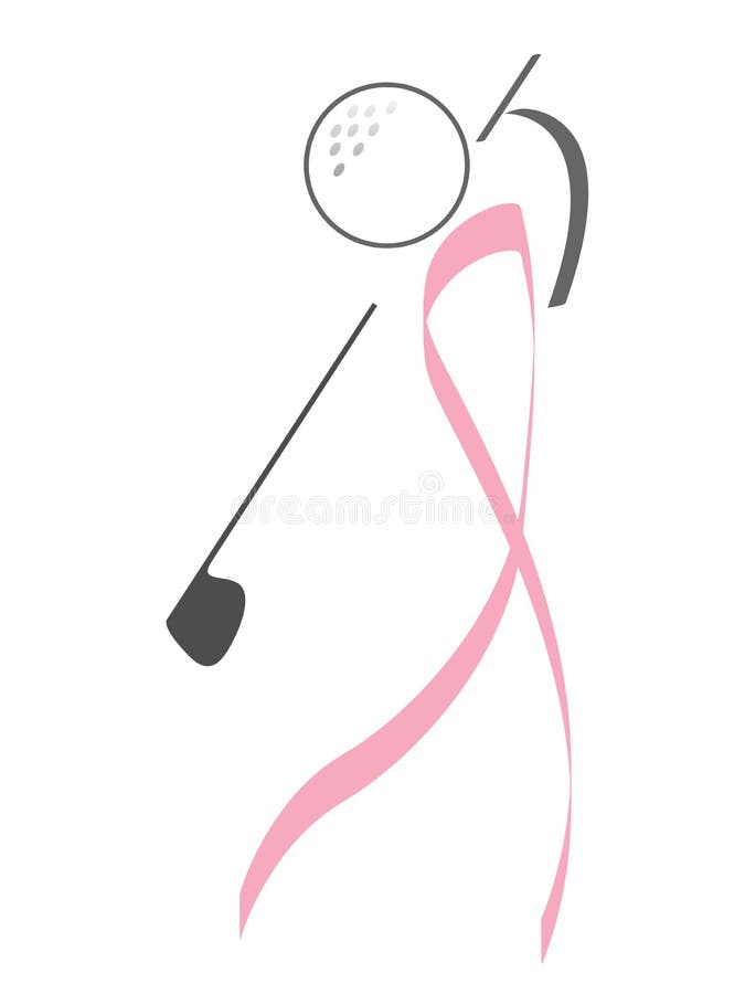 Golfer - Breast Cancer stock vector. Illustration of isolated - 24172358