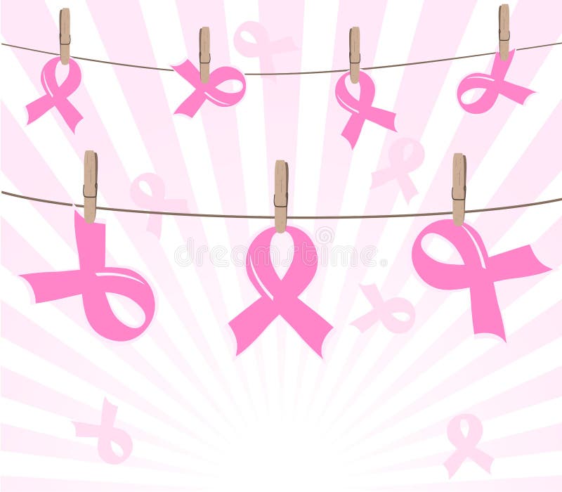 Breast Cancer Pink Ribbon Tree Stock Vector - Illustration of ...