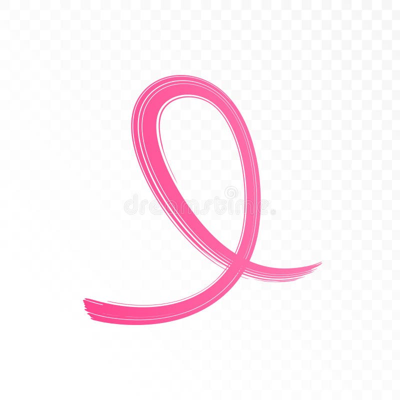 Breast Cancer Prevention Concept Vector Flat Illustration Pink Ribbon Loop Symbol For October