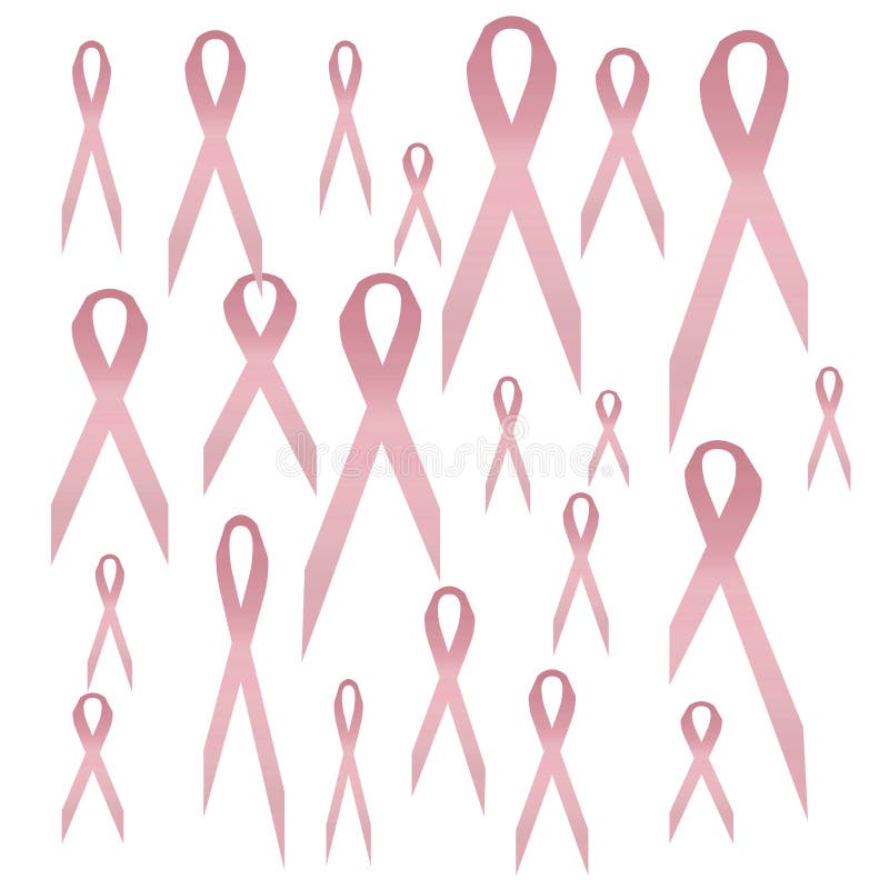 Pink Ribbon Symbol for Breast Cancer Awareness Stock Illustration ...