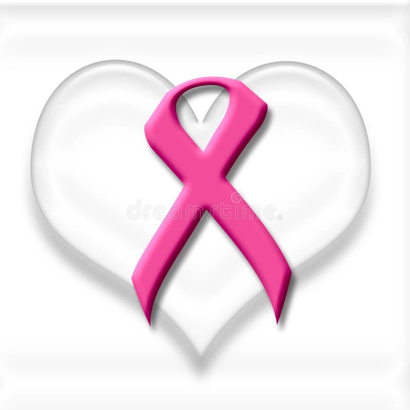 Breast Cancer Support Heart Stock Illustration - Illustration of ...