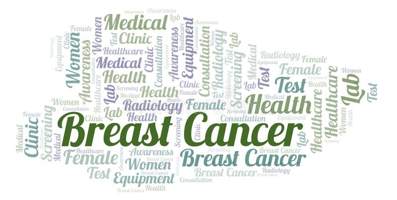 Breast Cancer word cloud. stock illustration. Illustration of ...
