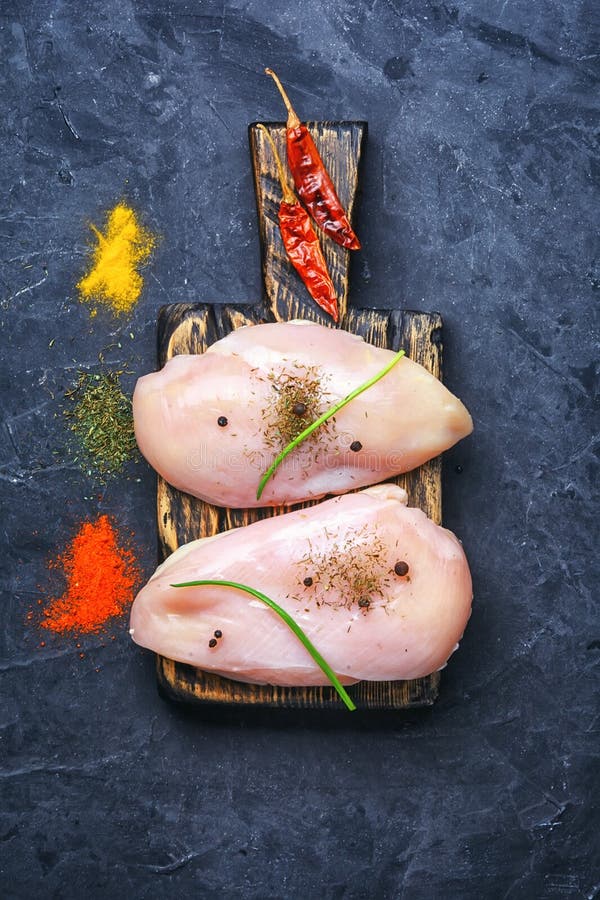 Breast chicken meat stock photo. Image of seasoning, slice - 85487920