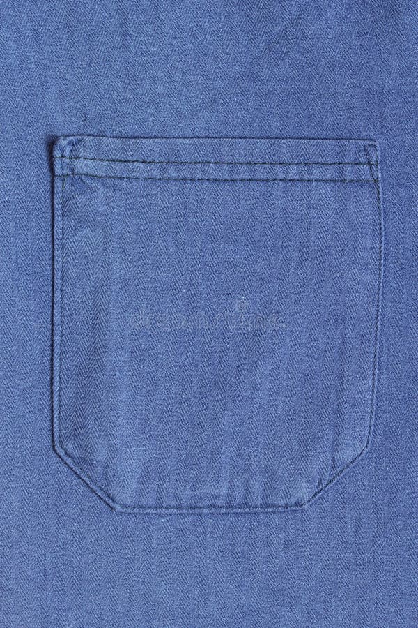 Breast Pocket on Blue Work Jacket Stock Photo - Image of abstract ...