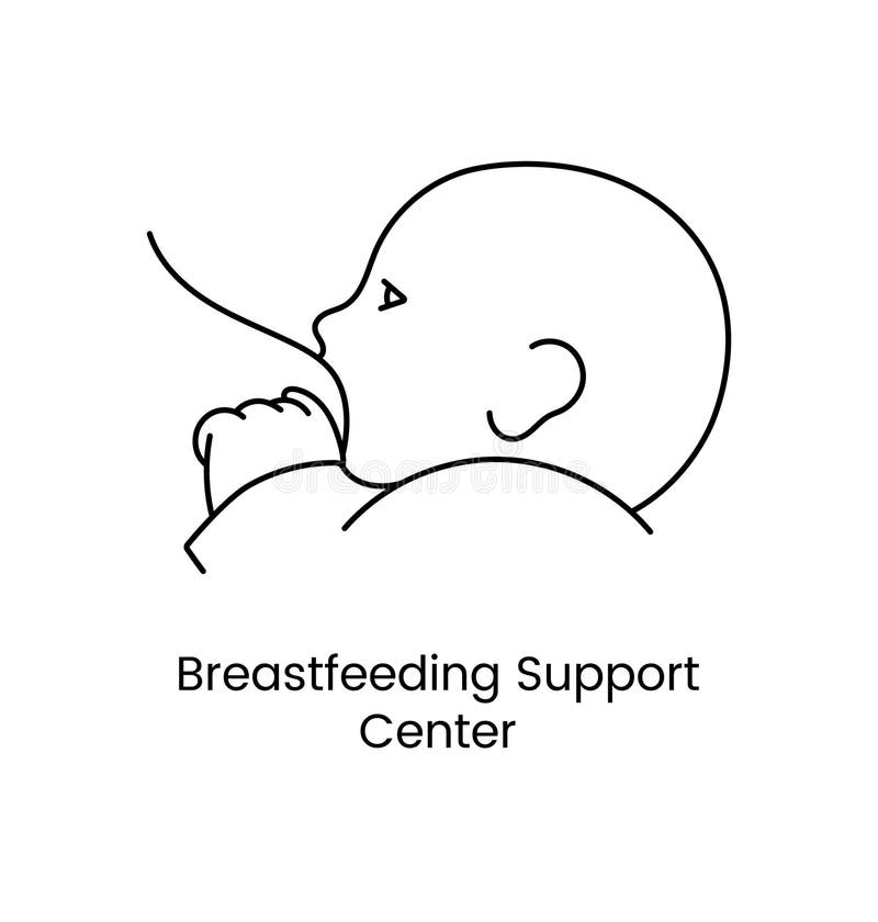 Breastfeeding Support Center Icon Line in Vector, Illustration of a ... Breastfeeding Support Center Icon Line in Vector, Illustration of a ...