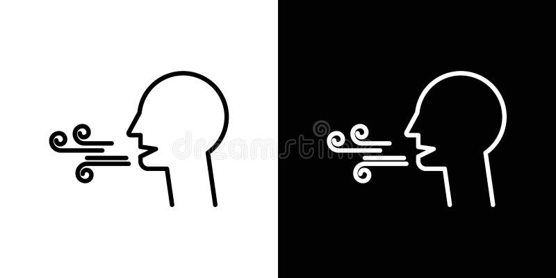 Breath Icon Vector Set on White Background Stock Illustration ...
