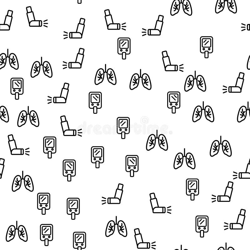 Breath Respiratory Device Seamless Pattern Vector Stock Vector ...