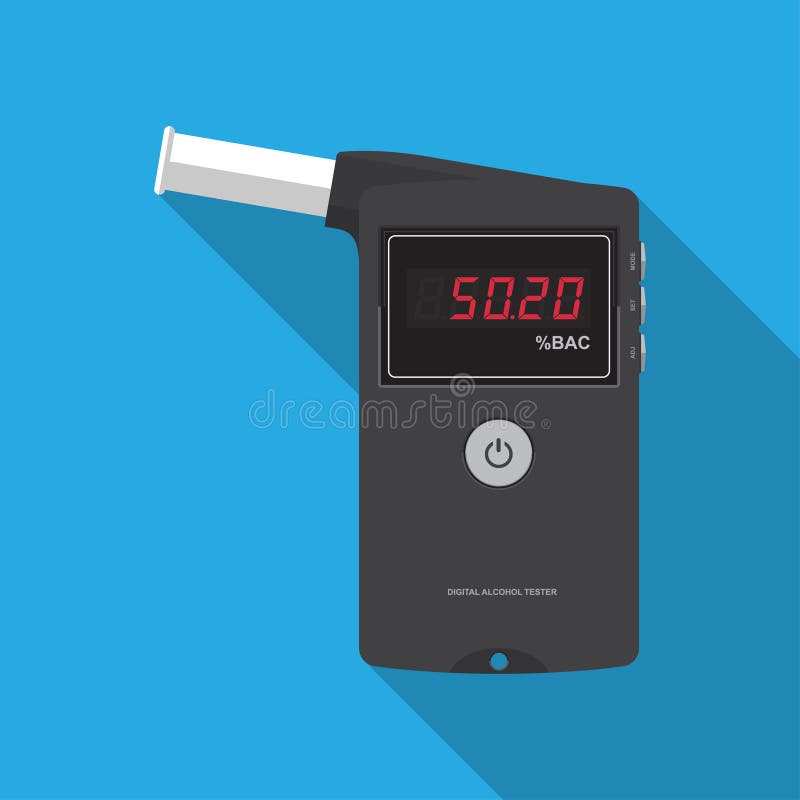 Breath alcohol tester icon stock vector. Illustration of device - 120646628