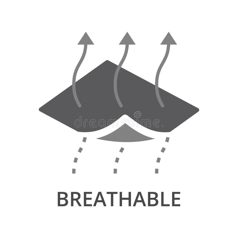 Breathable Fabric Material Feature Vector Icon Stock Vector ...