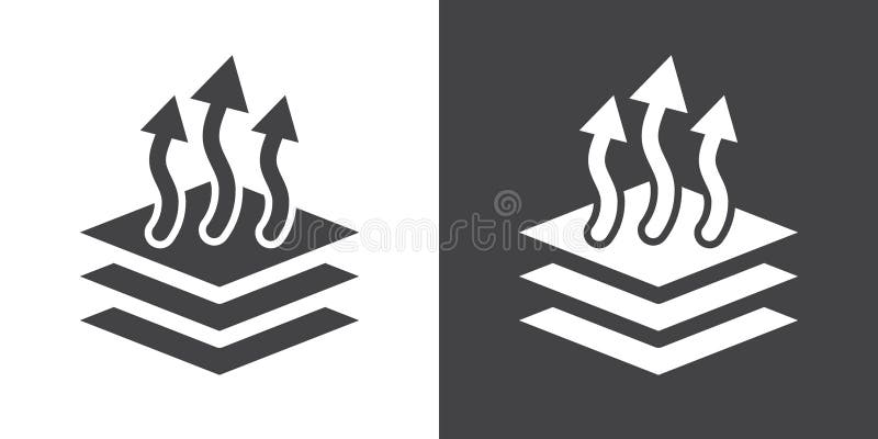 Breathable Icon Thin Line Illustration Set Stock Vector - Illustration ...