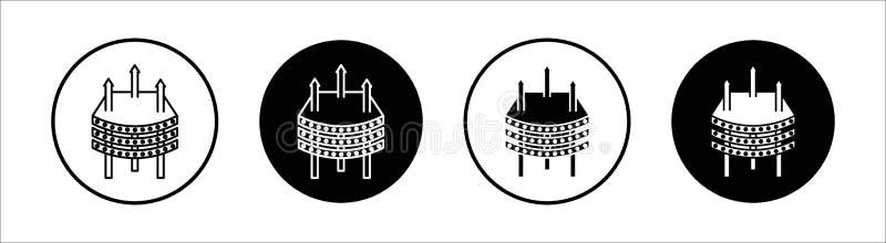 3 Breathable Layers Flat Line Icon Set. 3 Breathable Layers Thin Line ...