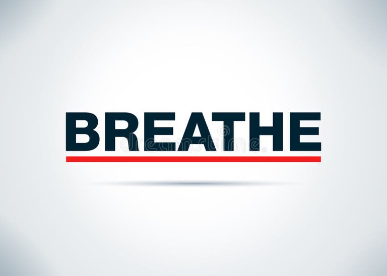 Breathe Abstract Flat Background Design Illustration Stock Illustration ...