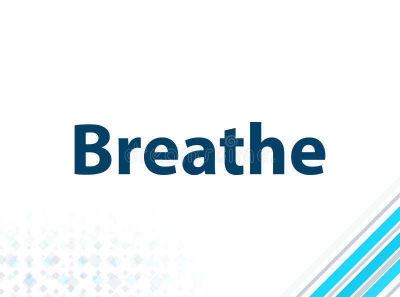 Breathe Modern Flat Design Blue Abstract Background Stock Illustration ...