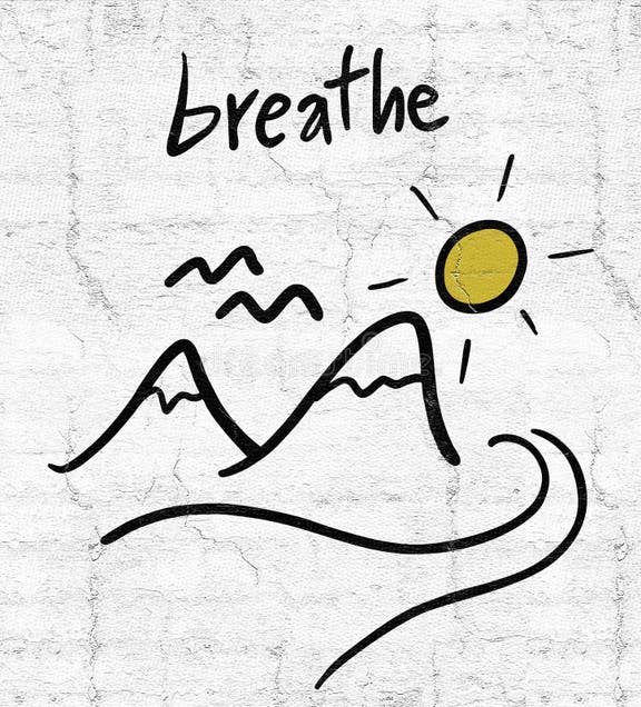 Breathe message stock illustration. Illustration of nature - 96478587