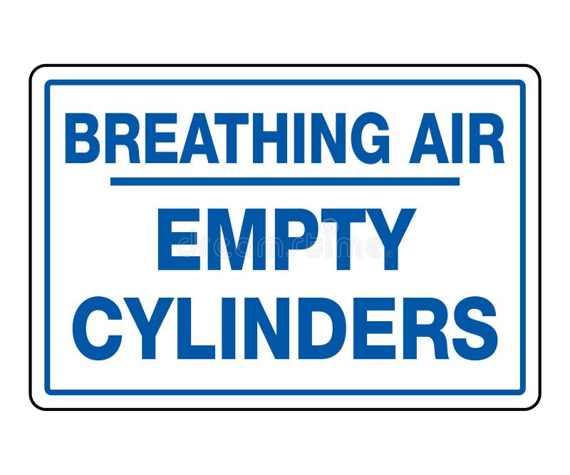 Breathing Air Empty Cylinders Sign Stock Vector - Illustration of ...