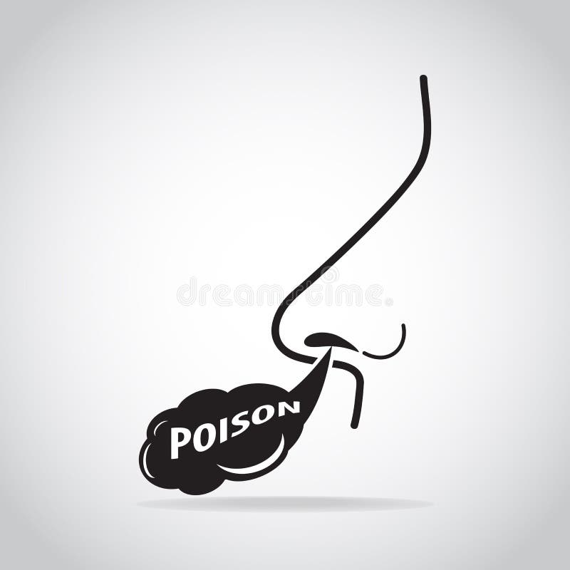 Breathing with Pollution Icon Inhale Icon Stock Vector - Illustration ...