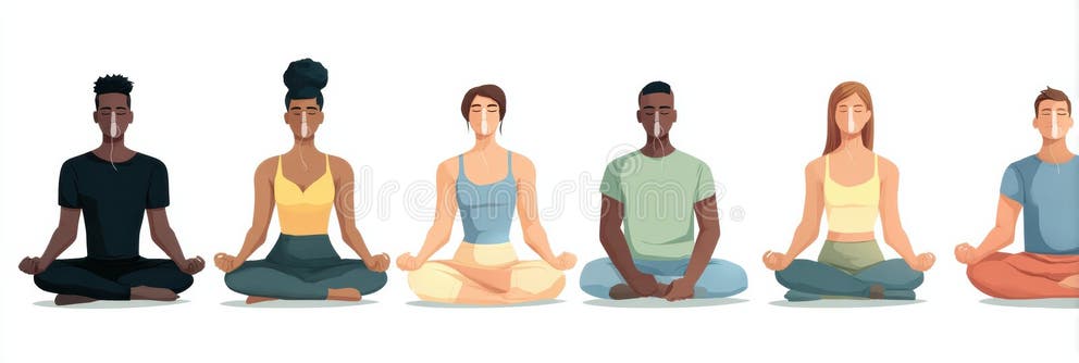 Breathing Techniques Grid for Stress Relief with Participants ...