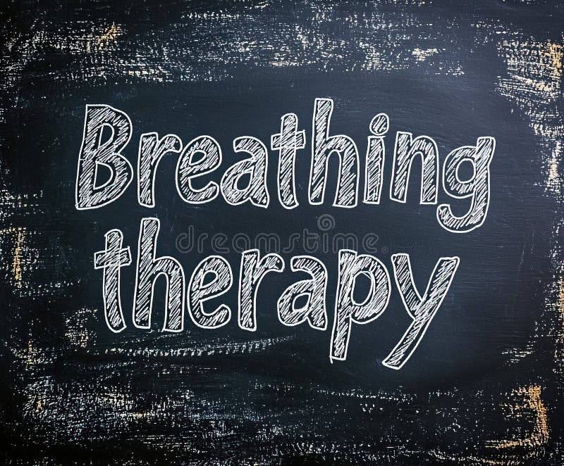 Breathing Therapy Text Written Blackboard Stock Photos - Free & Royalty ...