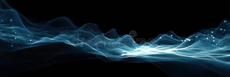 Breathing Wave Animation Visualizing Fluid Motion in Clean, Dark Space ...