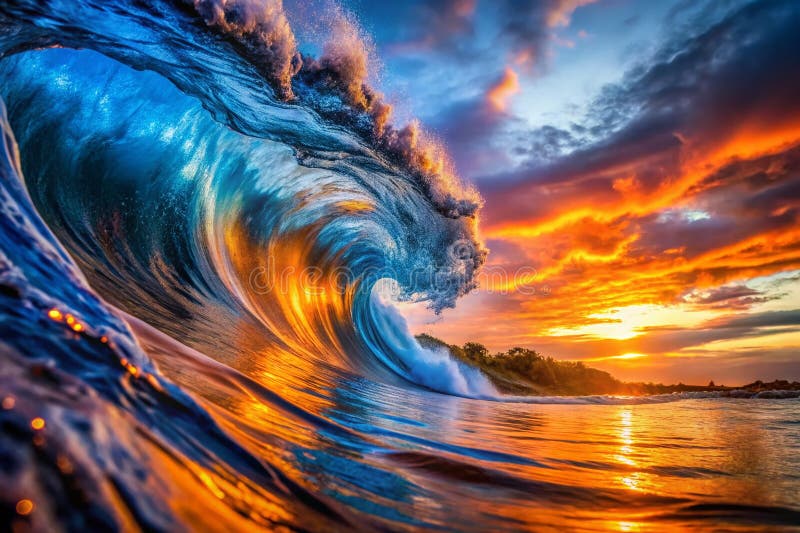 Breathtaking Abstract Ocean Swirl Design a Panoramic Exploration of ...