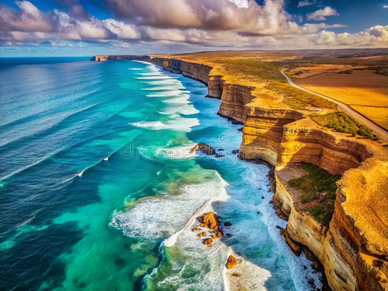 Breathtaking Aerial Perspective of the Great Australian Bight Coastline ...