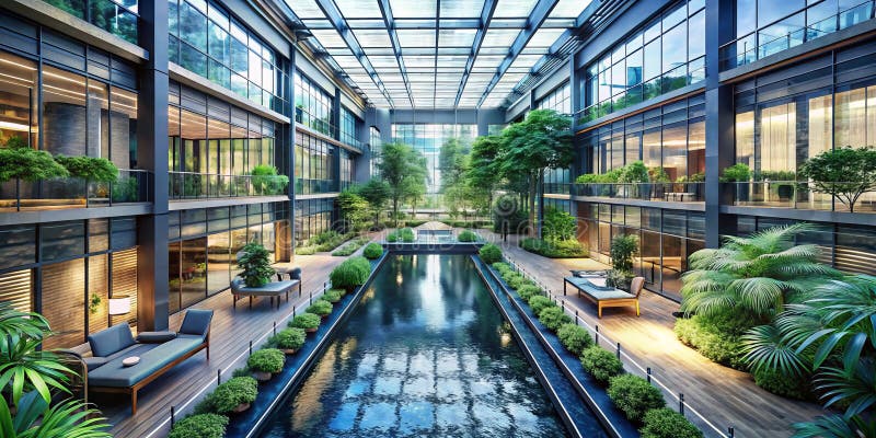 Breathtaking Aerial Perspective of Modern OpenSpace Architecture a ...