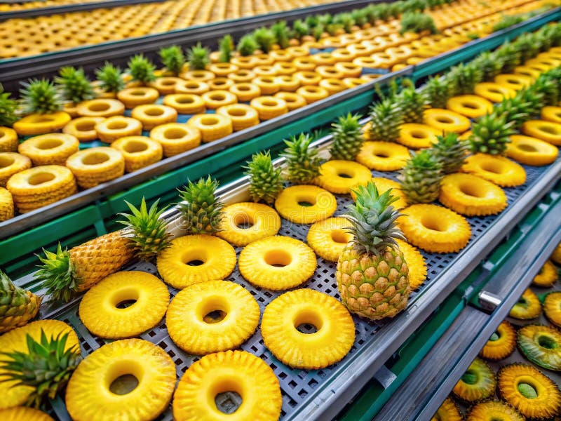 Stunning Aerial View of a Tropical Pineapple Processing Facility from ...