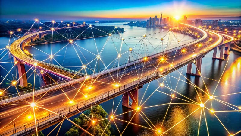 Stunning Aerial Perspective of a Modern Infrastructure Bridge Unveiling ...