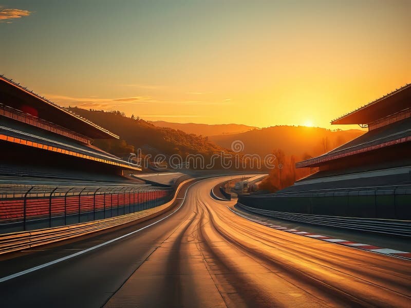 Vivid AI Rendering of an Empty F1 Grandstand at a Racing Circuit a ...