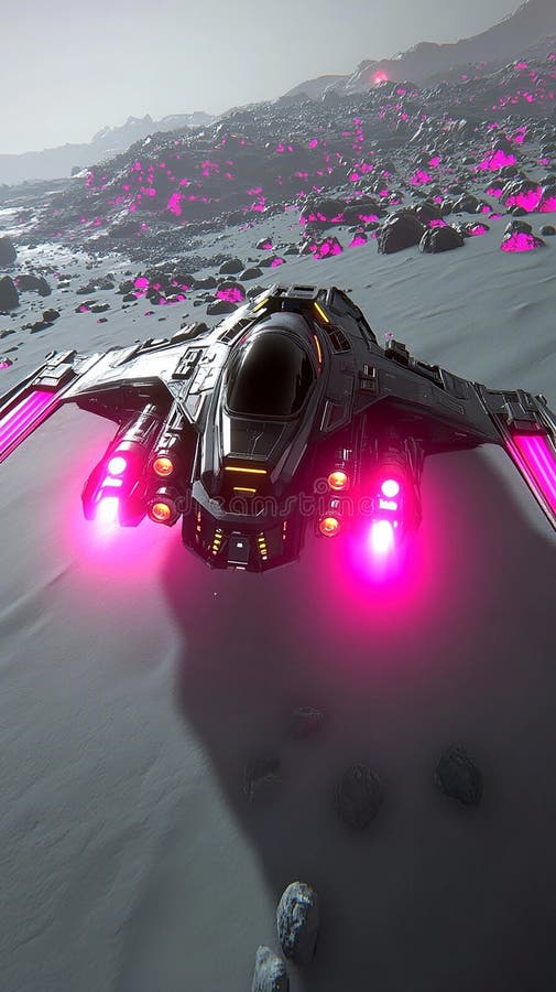 Breathtaking Alien Galaxy with Spaceships Navigating through Nebulas ...