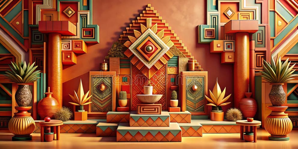 Ancient Meets Modern in a Striking Angular Structure Bold Hues and Rugged Elegance Define this ...