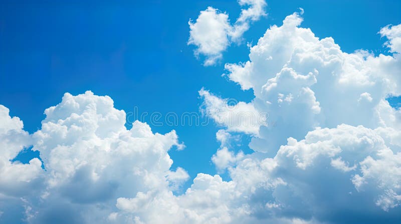 Breathtaking Blue Sky with Dynamic Clouds, Stock Illustration ...