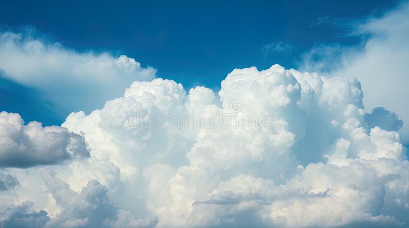 Breathtaking Blue Sky with Dynamic Clouds, Stock Illustration ...