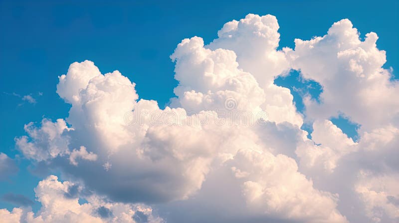 Breathtaking Blue Sky with Dynamic Clouds, Stock Illustration ...