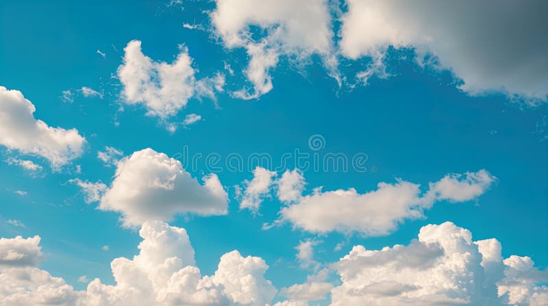 Breathtaking Blue Sky with Dynamic Clouds, Stock Illustration ...