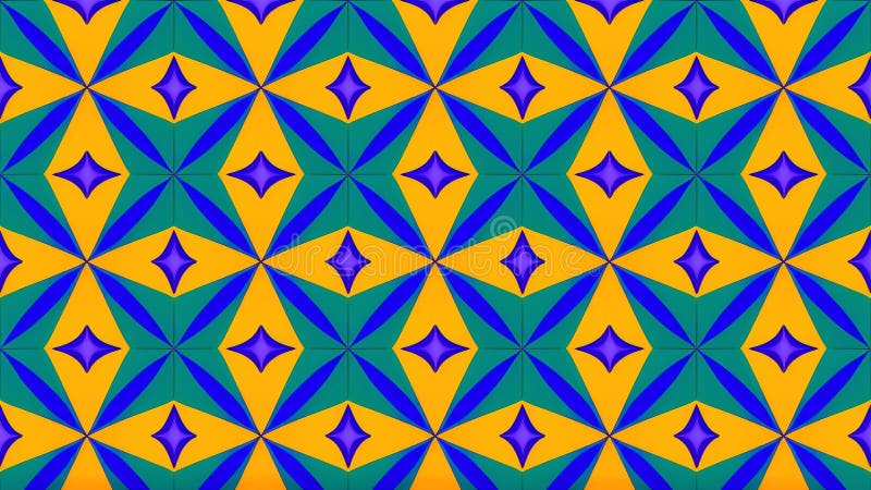 A Breathtaking Blue and Yellow Geometric Pattern with a Blue Center AI ...