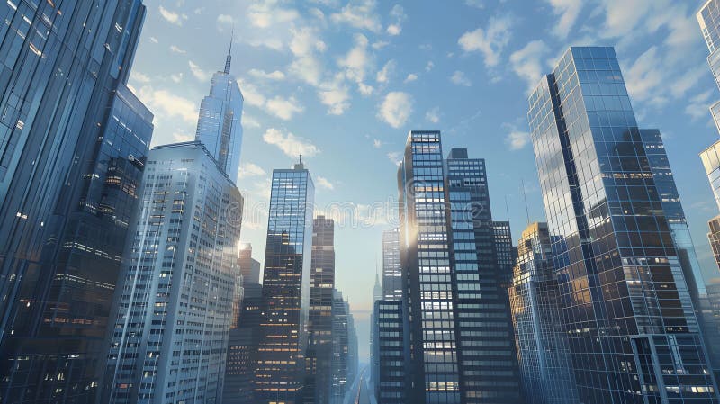 A Breathtaking Cityscape Captured in a Captivating 3D Rendering of a ...