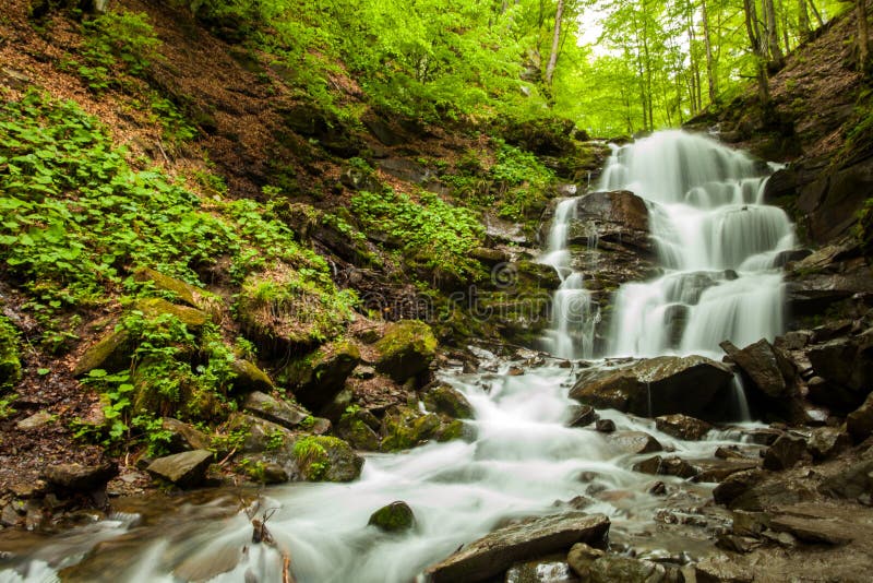 Breathtaking Clean Waterfall Stock Image - Image of green, landscape ...