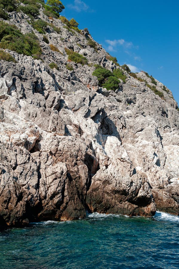 Breathtaking Coastal Landscape with Turquoise Waters and Pine-covered ...