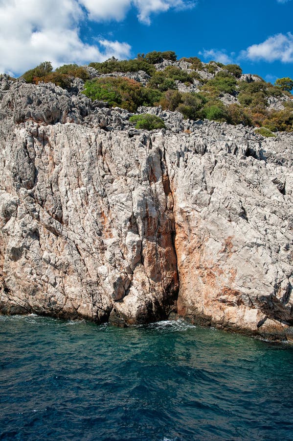 Breathtaking Coastal Landscape with Turquoise Waters and Pine-covered ...