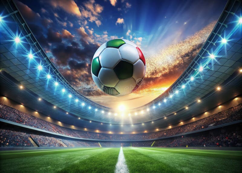 Breathtaking 3D Animation of an Italian Soccer Stadium at Night Dynamic ...