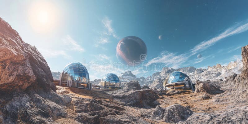 A Breathtaking 3D Background of an Interstellar Space Colony Built on a ...