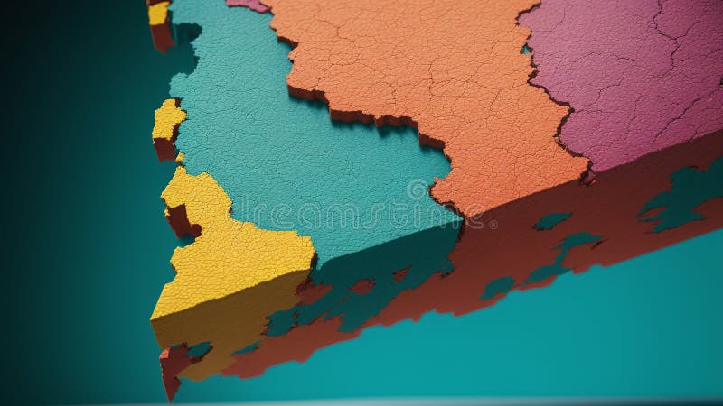 A Breathtaking 3D Map of India with a Blue Background AI Generative ...