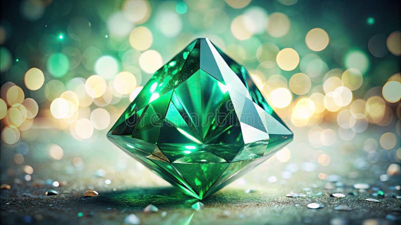 Exquisite Emerald Gemstone a VintageInspired 3D Rendered Crystal ...