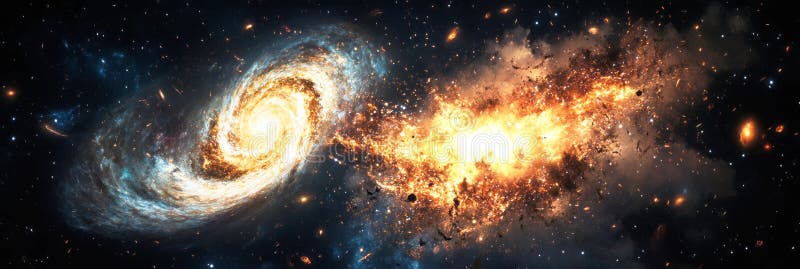 A Breathtaking Depiction of a Galactic Collision, with Energy and Color ...