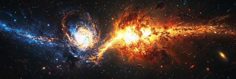 A Breathtaking Depiction of a Galactic Collision, with Energy and Color ...